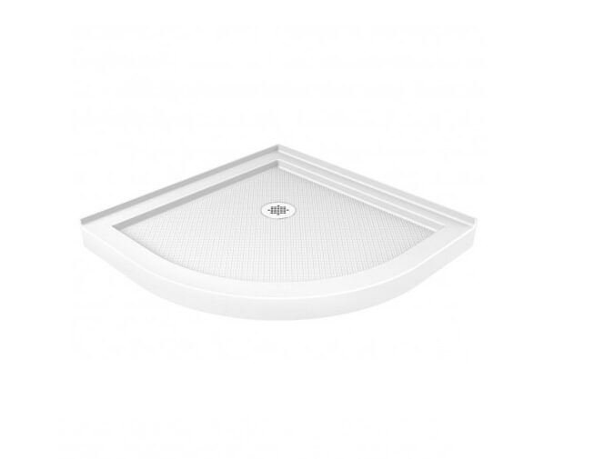 DreamLine SlimLine White Acrylic Round Corner Shower Base - Garland ...