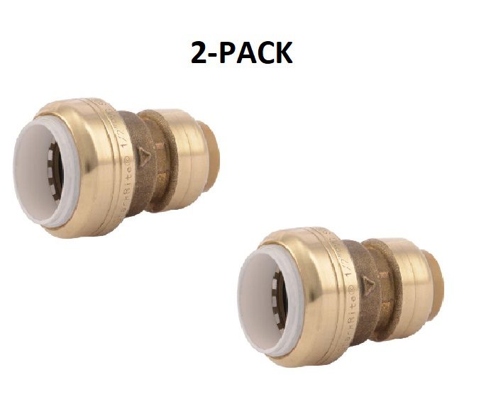 2-PACK 1/2 in. Push-to-Connect PVC IPS x CTS Brass Conversion Coupling ...
