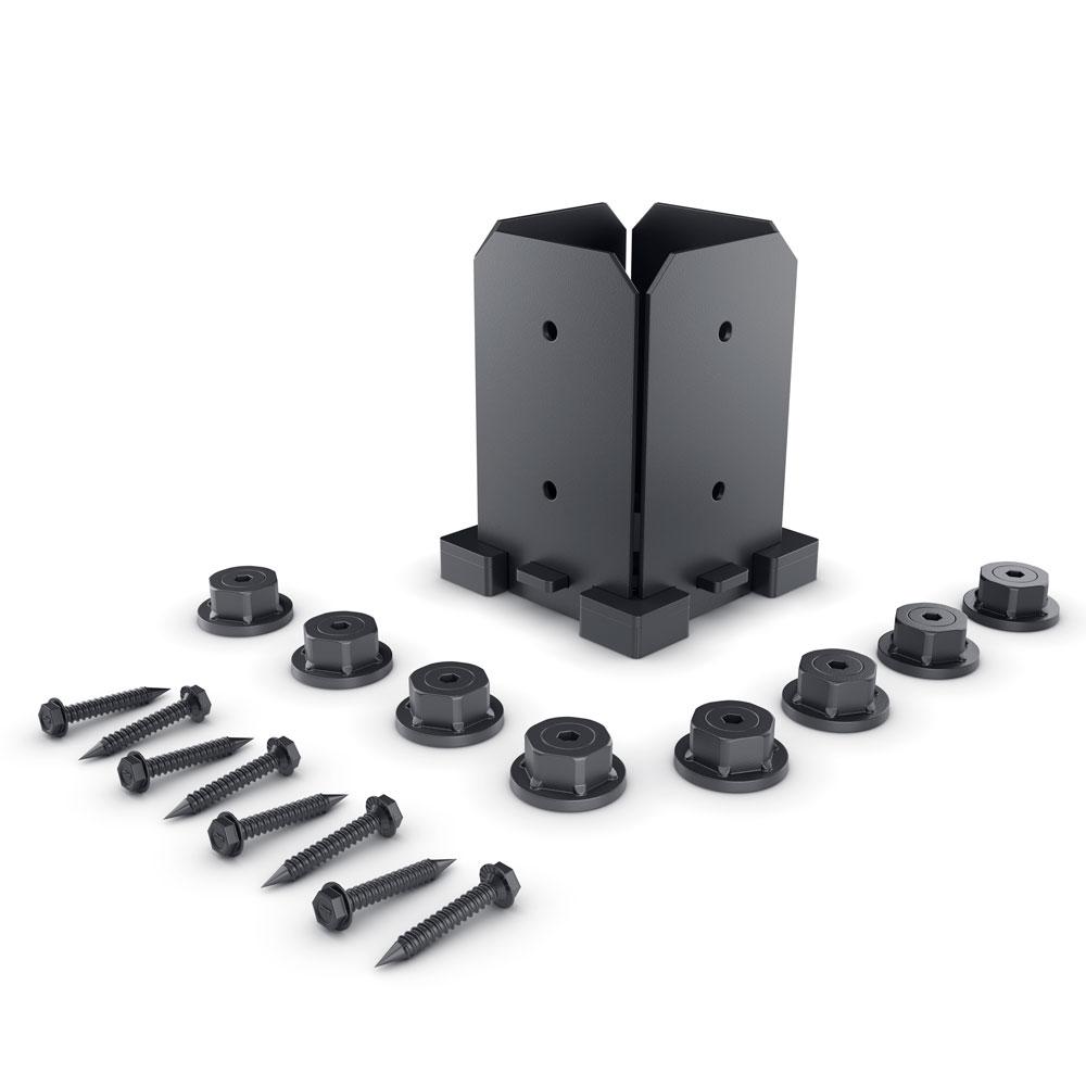 Ornamental Wood Ties Ironwood 4 in. x 4 in. Galvanized Steel Elevated ...