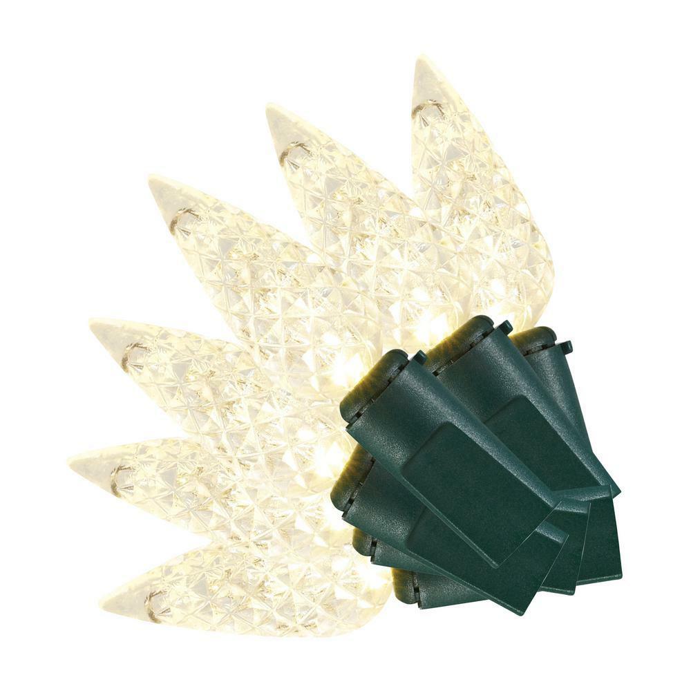 Home Accents 50 LED Continuous ON Crystal C5 Lights Warm White ...