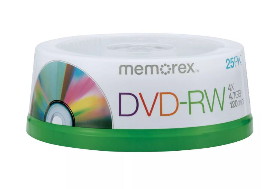 Memorex DVD-RW Spindle Disc Pack - 25 PK - Garland Home Center