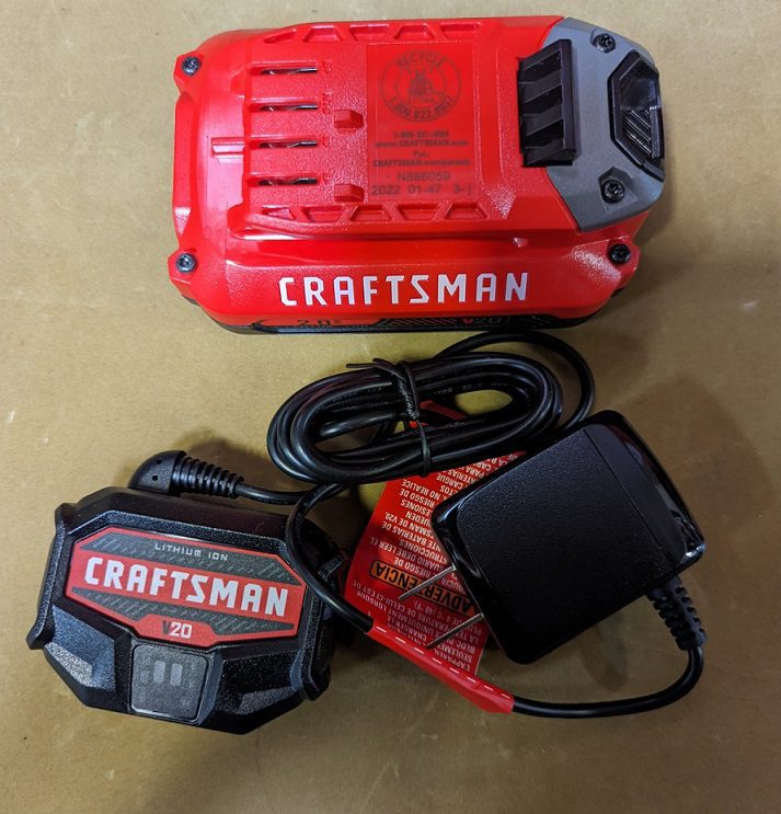 Craftsman 20v Lithium Ion Battery with Charger CMCB202 - Garland Home ...
