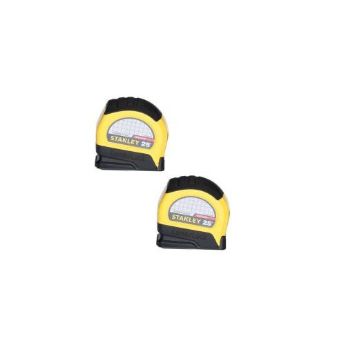 Stanley LeverLock 25 ft. x 1 in. CC Center Tape Measure (2-pack ...