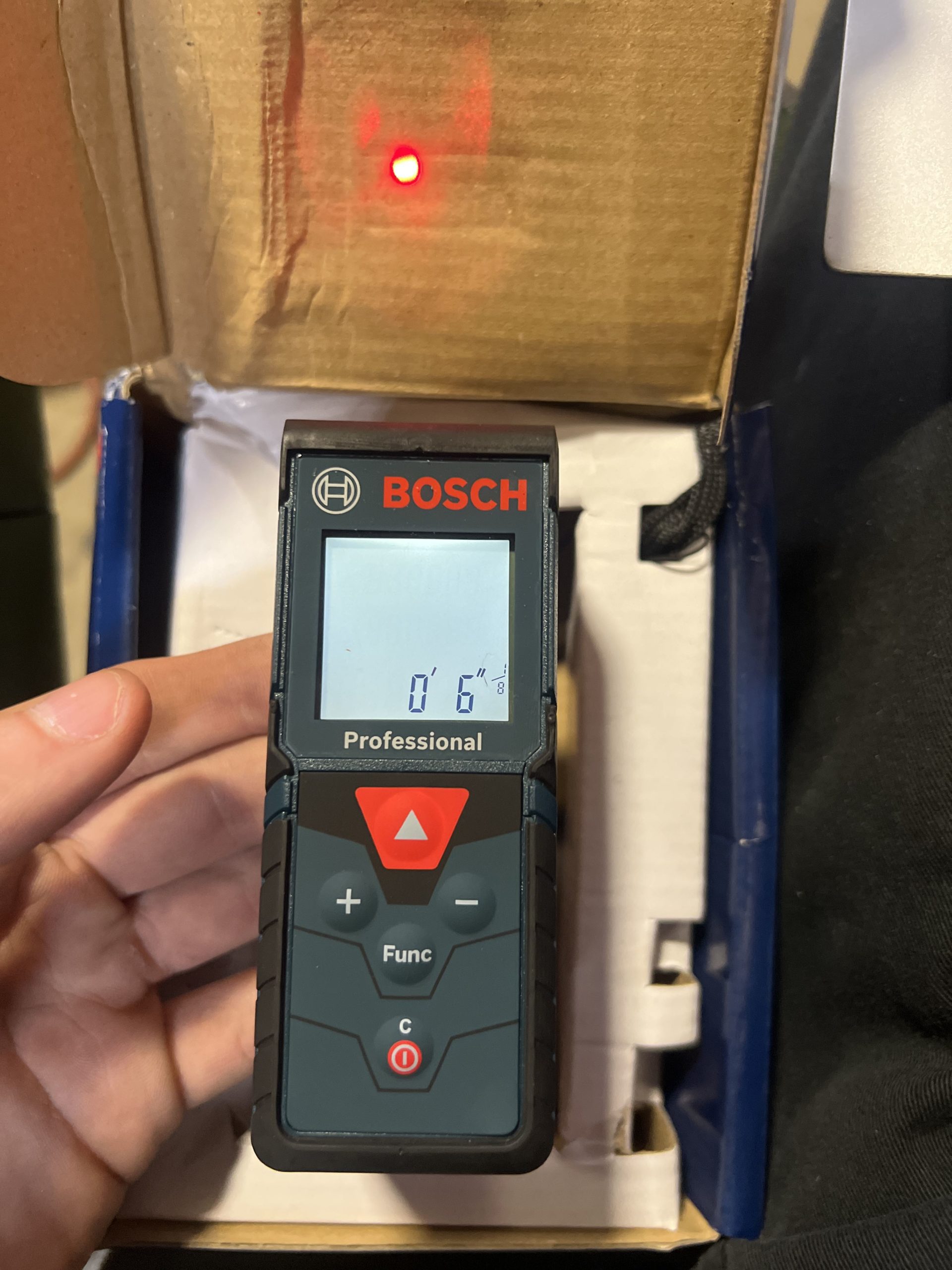 Bosch BLAZE 165 ft. Laser Distance Tape Measuring Tool with Area and ...