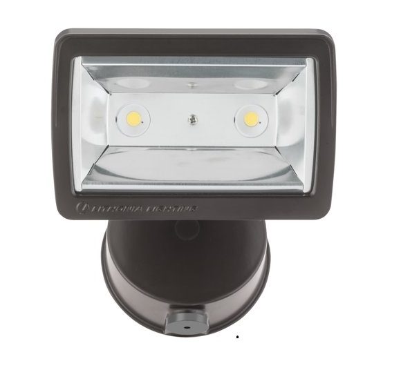 Bronze Outdoor Integrated LED Wall Mount Flood Light with Dusk to Dawn ...