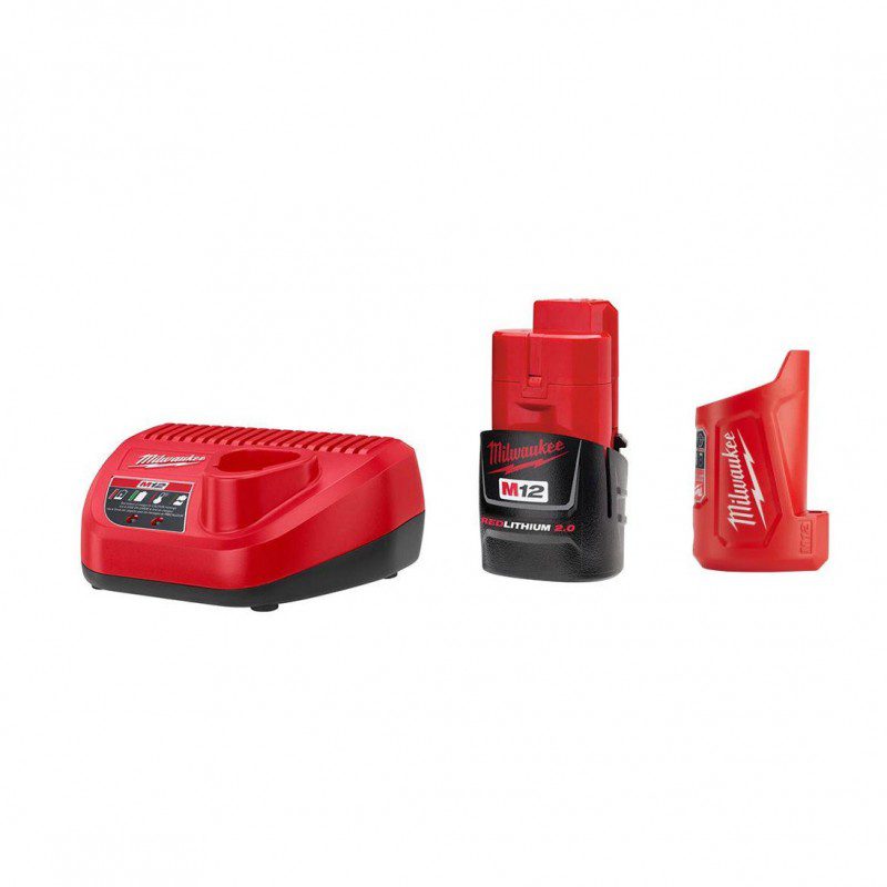 Milwaukee M12 Li-ion Battery, M12 Battery Holder and M12 Charger Kit 50 ...