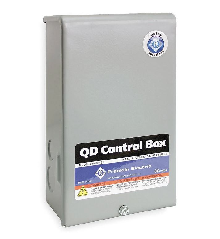 1/2 HP 230V Franklin QD Control Box Submersible Water Pump 2801054915 ...