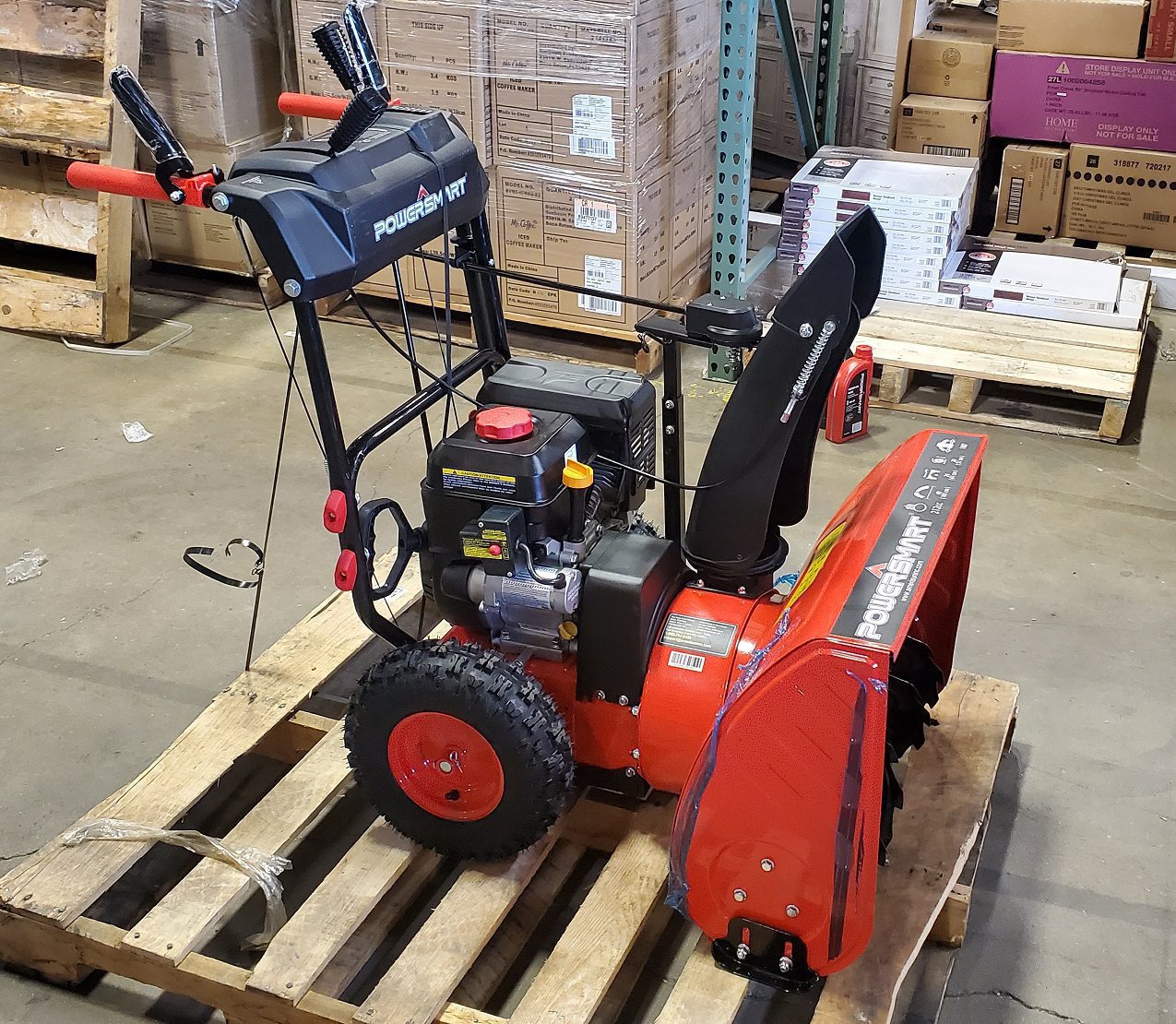 PowerSmart 24 in. 212cc 2-Stage Electric Start Gas Snow Blower PSSHD24 ...