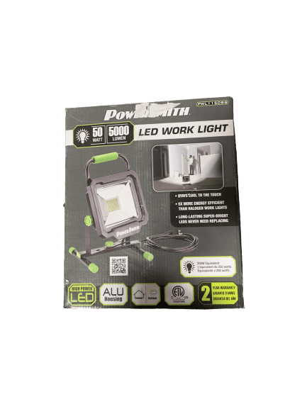 PowerSmith 50-Watt 5000 Lumens Portable LED Work Light PWL1150BS ...