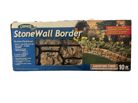GARDENEER 6 in. x 10 ft. Stone Wall Border in Brown