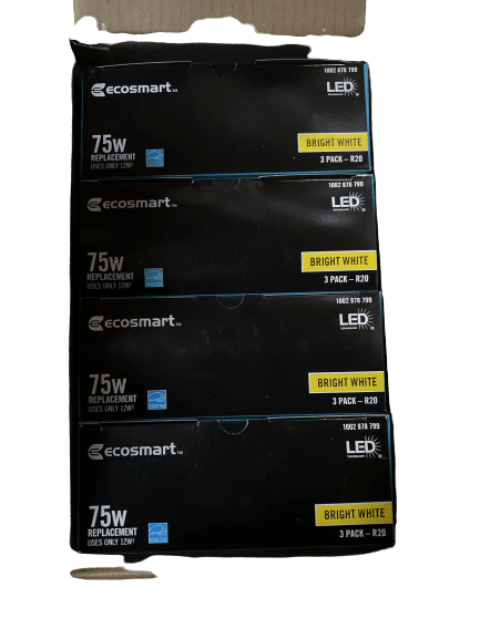 12 PACK Ecosmart 75W Light Bulbs Replacement Dimmable LED 1002 878 799 ...