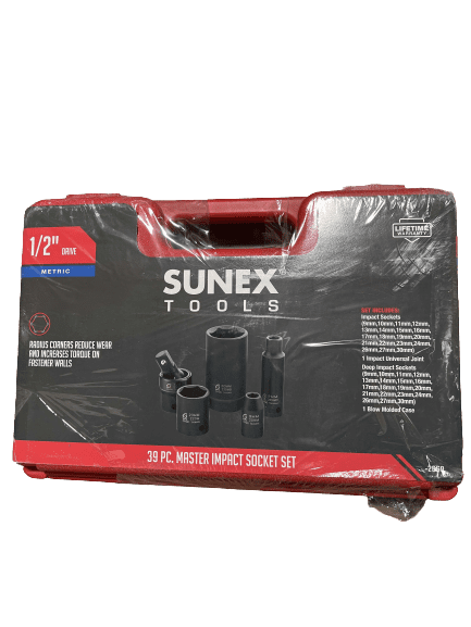 Sunex Tools 1/2 in. Drive Standard and Deep Metric Impact Socket Set ...