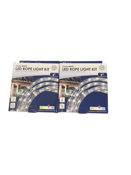 2 PACK Westek Indoor/Outdoor 6 ft. White LED Rope Light Kit RWLED6BCC ...