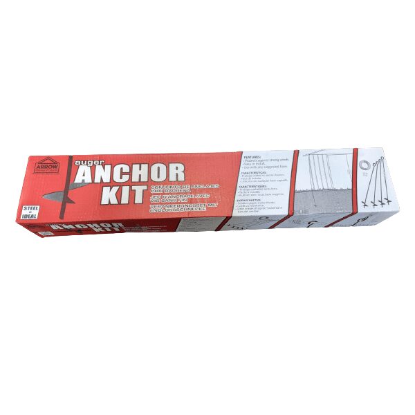 4-PACK Arrow Auger Anchor Kit with Steel Construction and Strong Wind ...