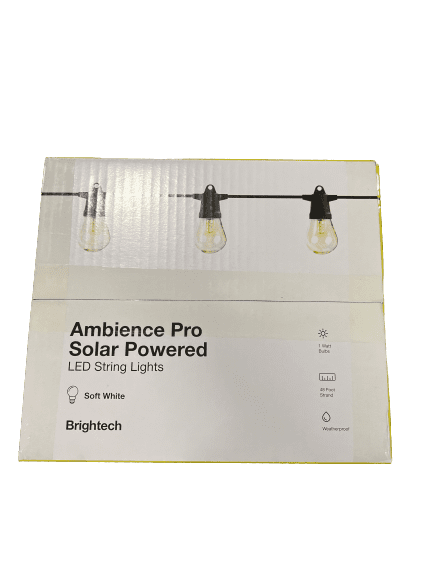 Outdoor 48 ft. L Solar LED 1-Watt S14 Edison Bulb Non Hanging String ...