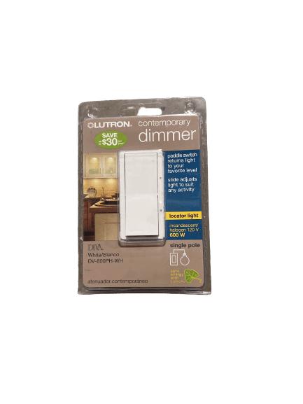 Lutron Diva Transitional Preset Slide Dimmer, 120 VAC, 600 W, 1 P, 3 ...