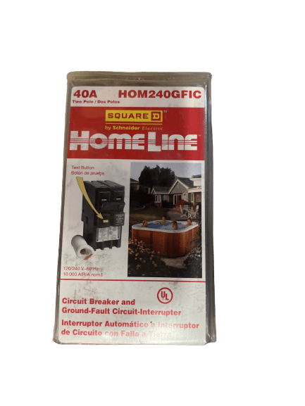 Square D Homeline 40 Amp 2-Pole GFCI Circuit Breaker HOM240GFIC ...