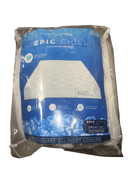 SensorPEDIC Epic Chill Powered by REACTEX Cooling Mattress Pad, White ...