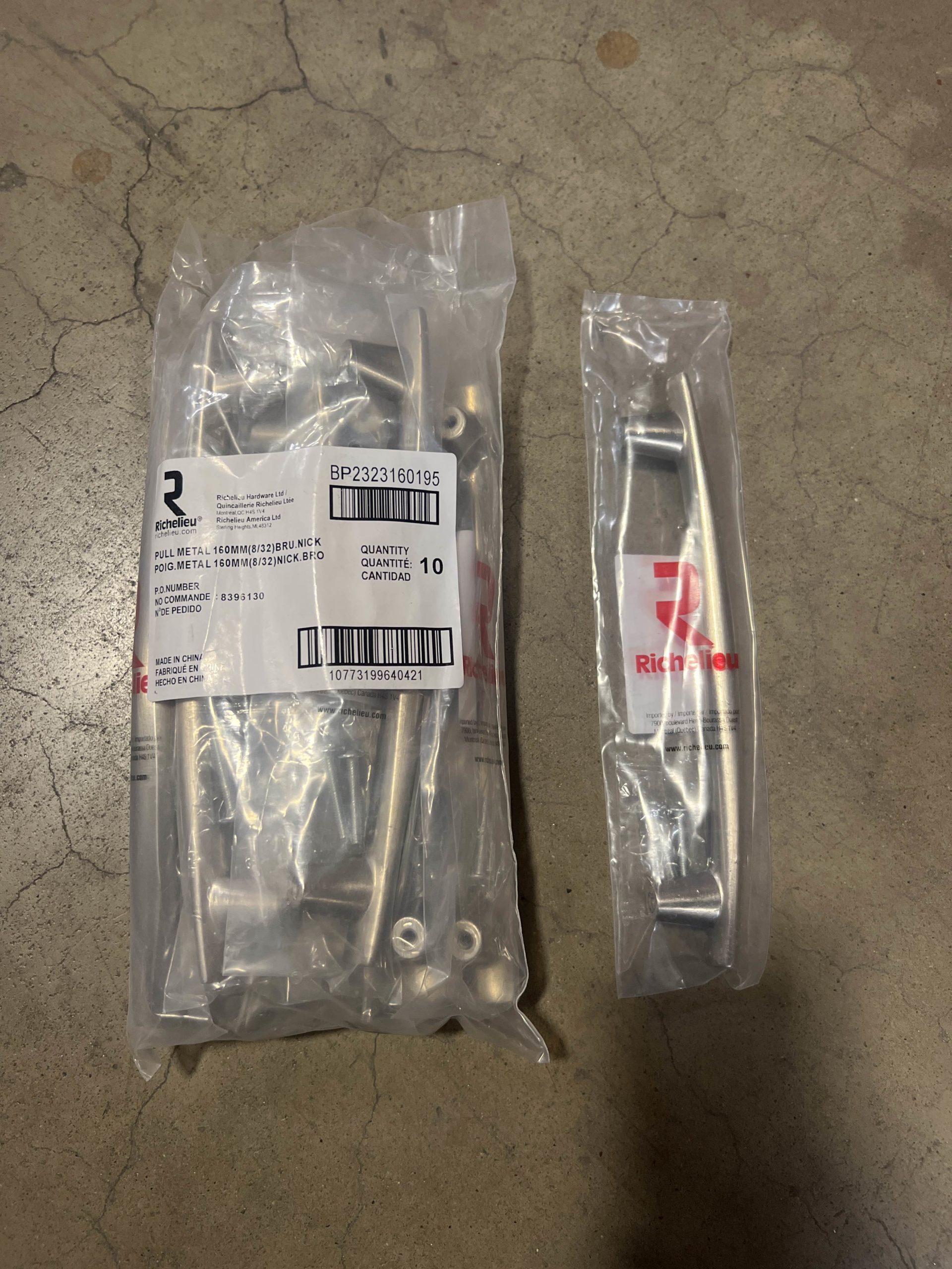 12-PACK 6-5/16 in. (160 mm) Center-to-Center Nickel Contemporary Drawer ...