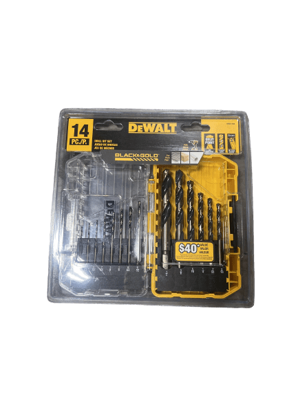 DEWALT Black and Gold Drill Bit Set (14-Piece) DWA1184 - Garland Home ...