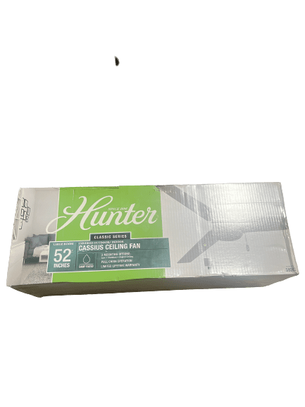 Hunter Cassius 52 in. Indoor/Outdoor Matte Silver Ceiling Fan 59262 ...