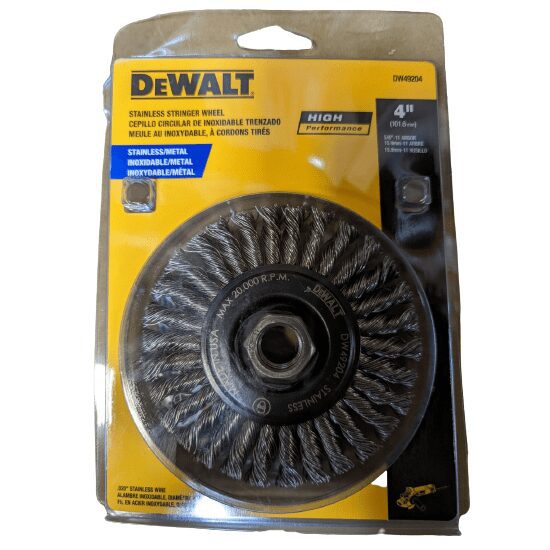 DEWALT 4-in x 5/8-in 11-HP .020 Stainless Stringer Wire Wheel DW49204 ...