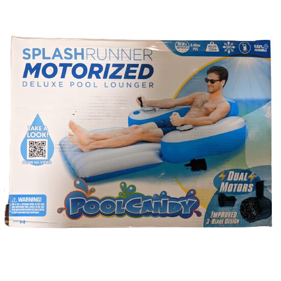 PoolCandy Splash Runner Motorized Pool Float Deluxe Pool Lounger ...