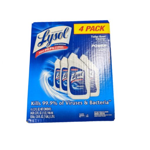 4-PACK Lysol Power Toilet Bowl Cleaner 10X Cleaning Power 32oz ...