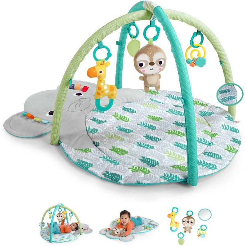 Bright Starts Hug N Cuddle Activity Gym & Playmat w/ Take-Along Toys ...