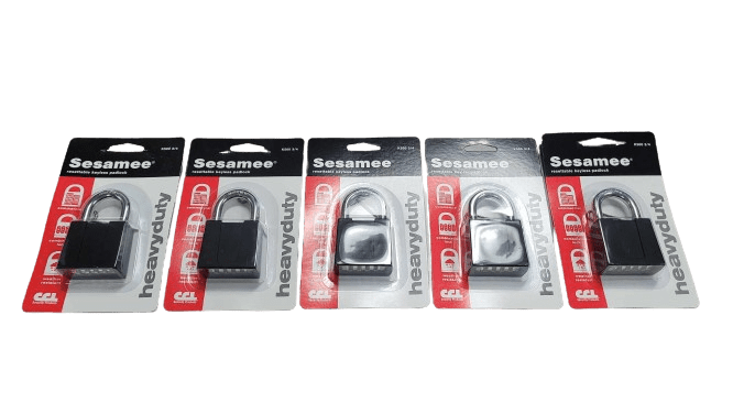 5-PACK Sesamee Resettable Keyless Weather Resistant Padlock K500 3/4 ...