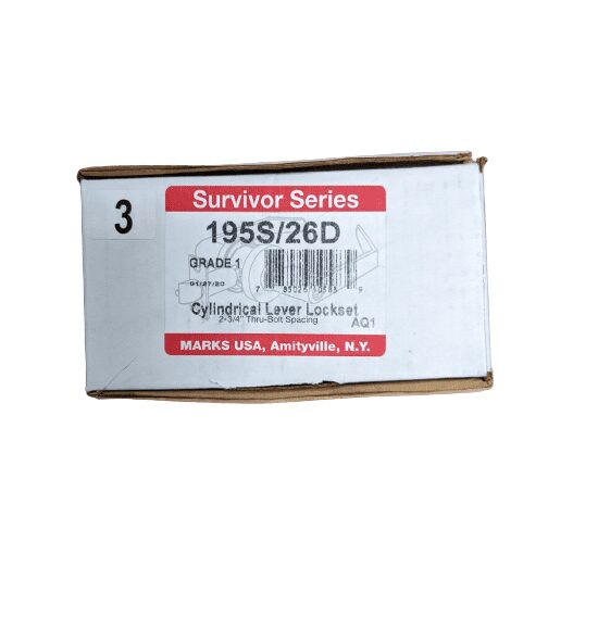 Marks Usa Mechanical Lever Classroom Cylindrical Lever Lockset 195S/26D ...