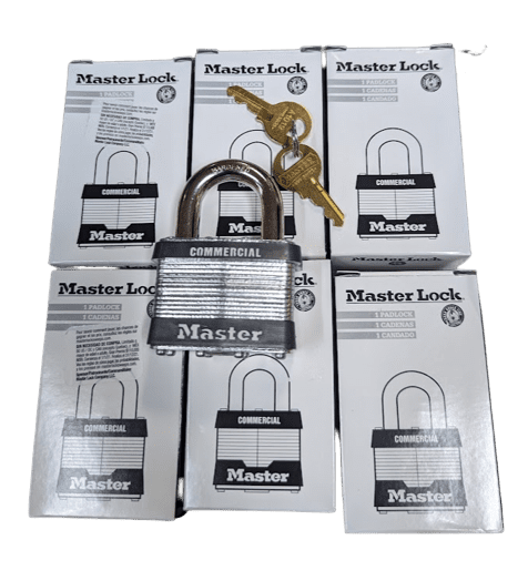 6-PACK Master Lock 2" COMMERCIAL Laminated Padlock Keyed Alike 5KA ...
