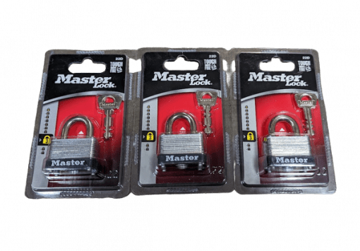 3-PACK Master Lock 1 1/2" Steel Padlock 22D - Garland Home Center