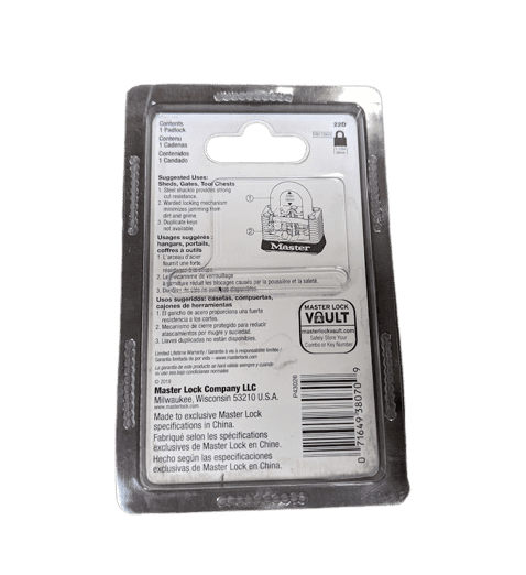 3-PACK Master Lock 1 1/2" Steel Padlock 22D - Garland Home Center