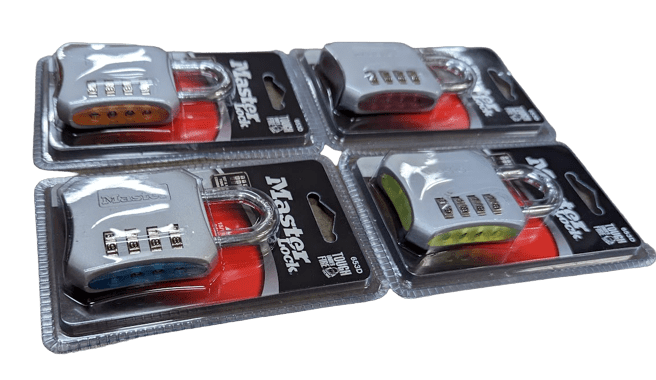 4-PACK MASTER LOCK COMPANY 2 in. Combination Padlock 653D – Garland ...