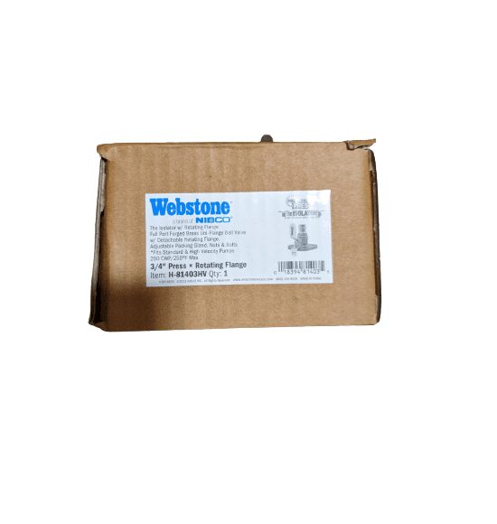 Webstone The Isolator Full Port Forged Brass Uni-Flange Ball Valve 3/4 ...