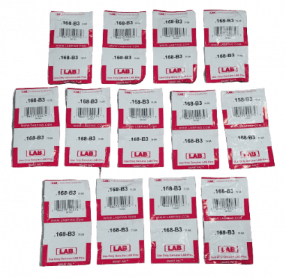 13-PACK LAB Universal Replacement Pins .003 Increments Bottom Size .168 ...