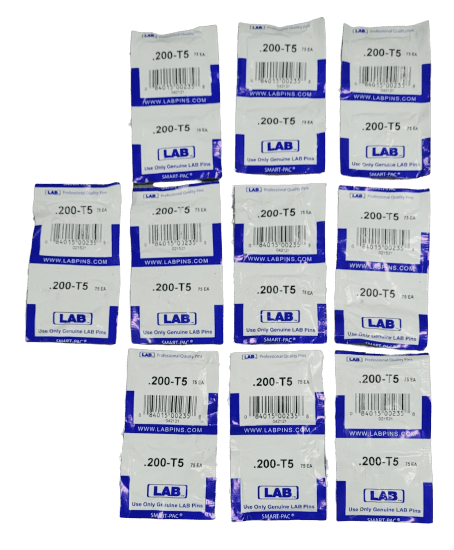 13-PACK LAB Universal Replacement Pins .005 Increments Top Size .200 ...