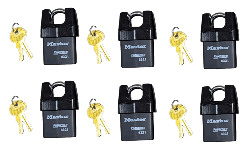 6-PACK MASTERLOCK Boron Shackle Pro Series Padlock 6321 – Garland Home ...