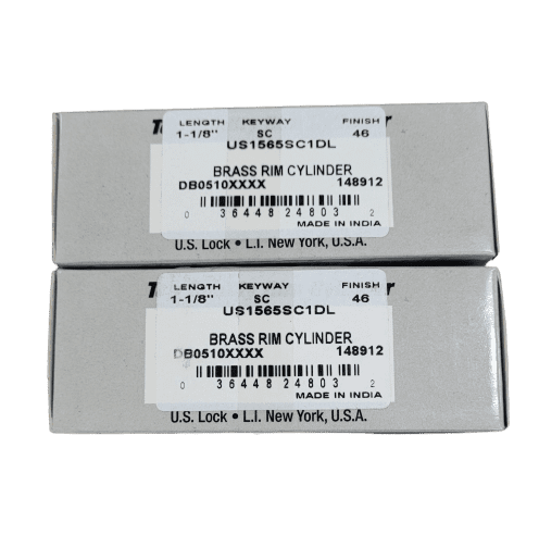 2-Pack US Lock Rim Cylinder Solid Brass SC1 Keyway Duronotic KA2 ...