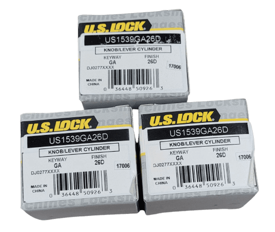 3-PACK US Lock KIK Convert A Cylinder GA Keyway Chrome KA2 - Garland ...