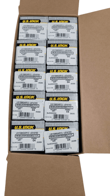 10-PACK US Lock Knob/Deadbolt Cylinder Universal AR1 Keyway Brass KA2 ...