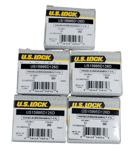 5-PACK US Lock Knob/Deadbolt Cylinder Universal D1 Keyway Chrome KA2 ...