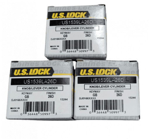 3-PACK US Lock KIK Convert A Cylinder LA Keyway Chrome KA2 – Garland ...