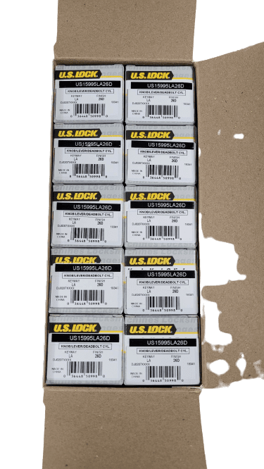 10-PACK US Lock Knob/Deadbolt Cylinder Universal LA Keyway Chrome KA2 ...