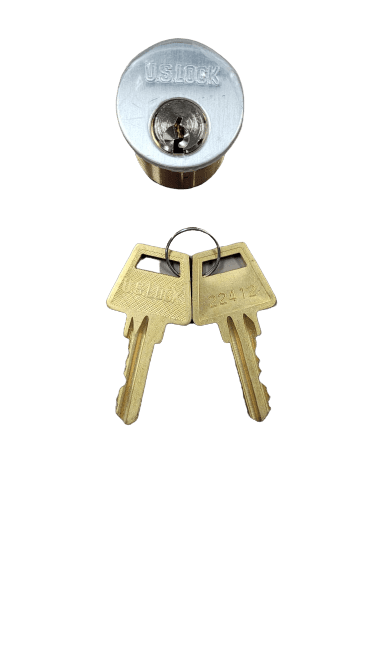 6-PACK US Lock Mortise Cylinder 1-1/8 in. Yale Cam Y18 Keyway Chrome ...