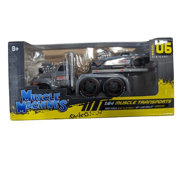 Muscle Machines 1:64 Muscle Transports 1953 Mack Flatbed 1971 Chevrolet ...