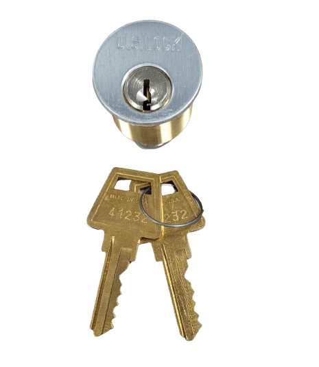 4-PACK US Lock Mortise Cylinder 1 in. Adams Rite Cam WR3 Keyway Chrome ...