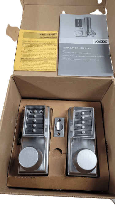 Simplex Push Button Lock, Entry and Egress in Satin Chrome EE11/1126D41 ...