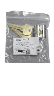 Sargent 6300 Series Satin Nickel 6-Pin Removable Core Cylinder LA ...